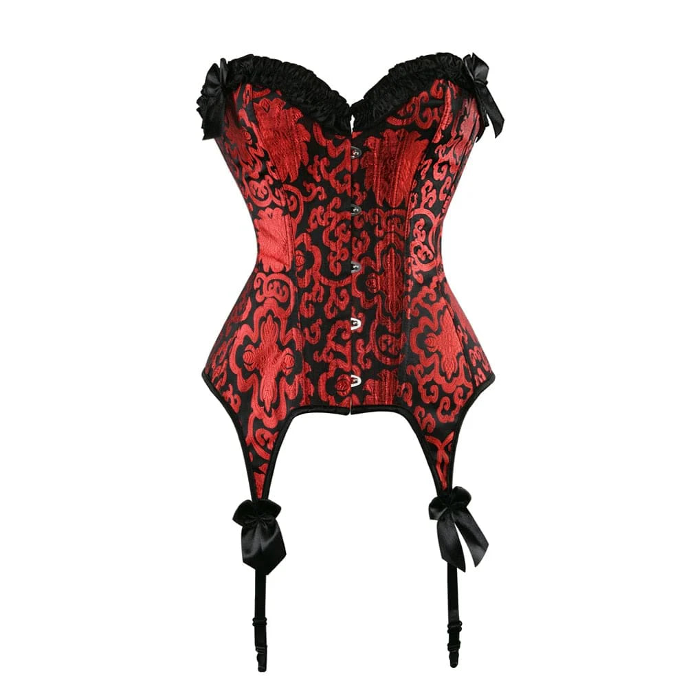 Experience Elegance with the Alley Red Lace Bow Vintage Corset – Passion HQ