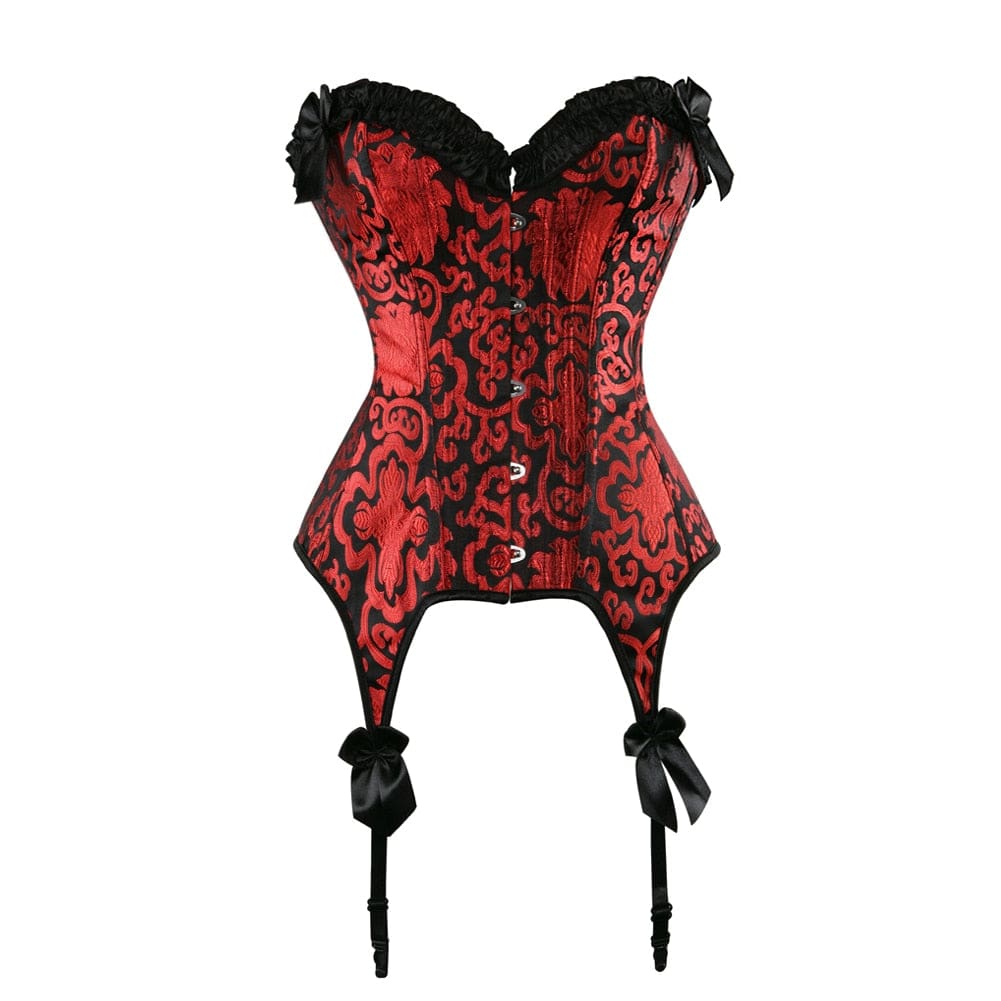 Alley Red Lace Bow Vintage Corset | Passion HQ